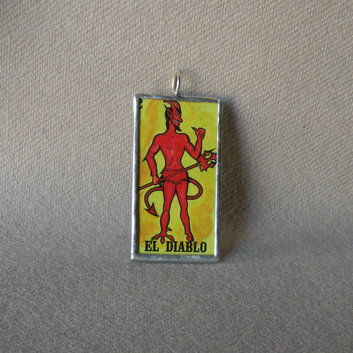 El Diablo, El Tambor, Devil and Drum, Mexican Loteria cards up-cycled ...