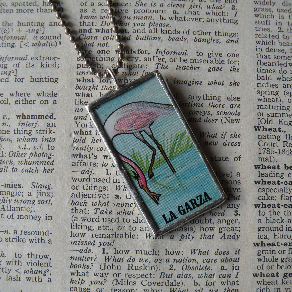 Pink flamingo, La Garza, La Palma, palm tree, Mexican Loteria cards up ...