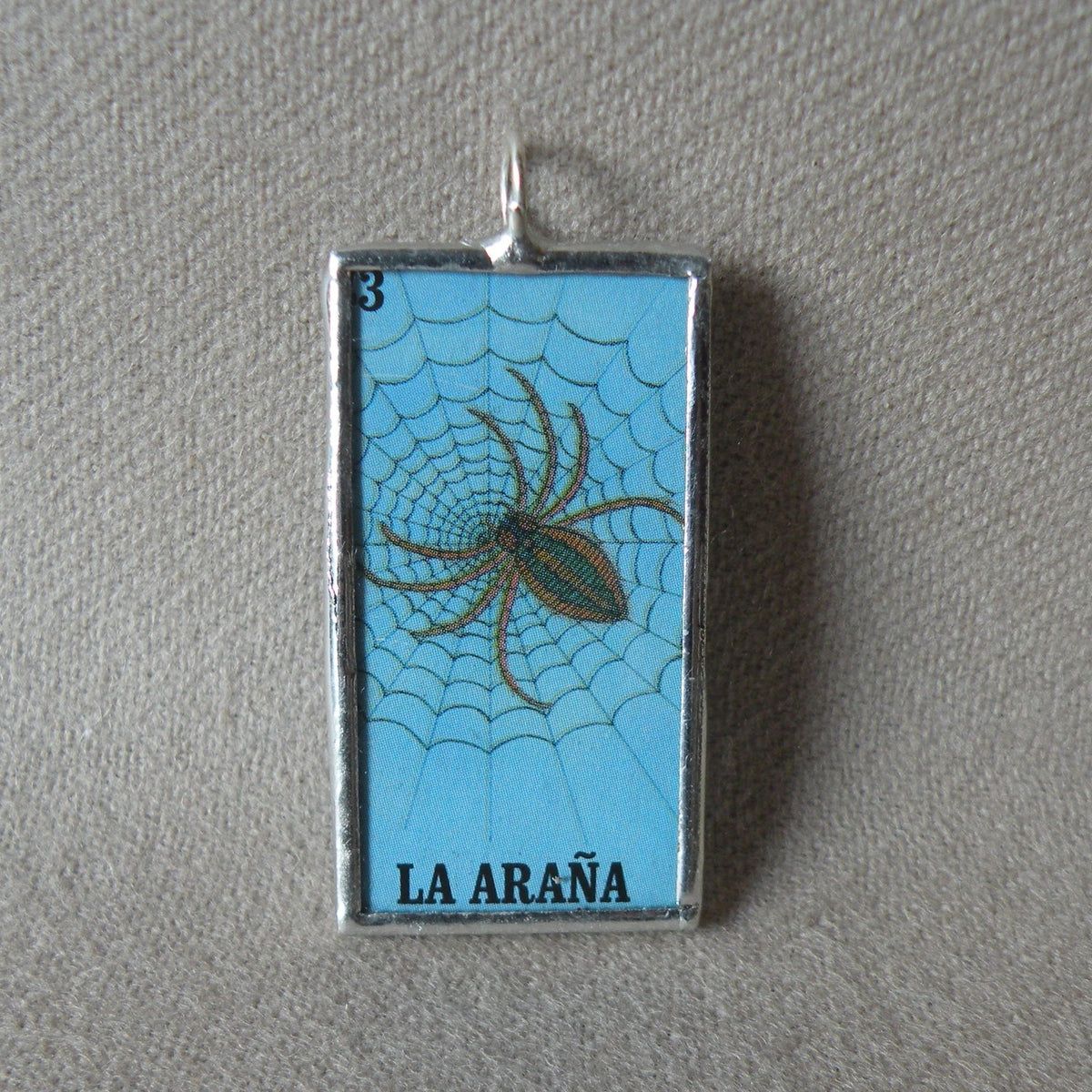La Arana, spider, La Chalupa, canoe, Mexican loteria cards up-cycled t ...