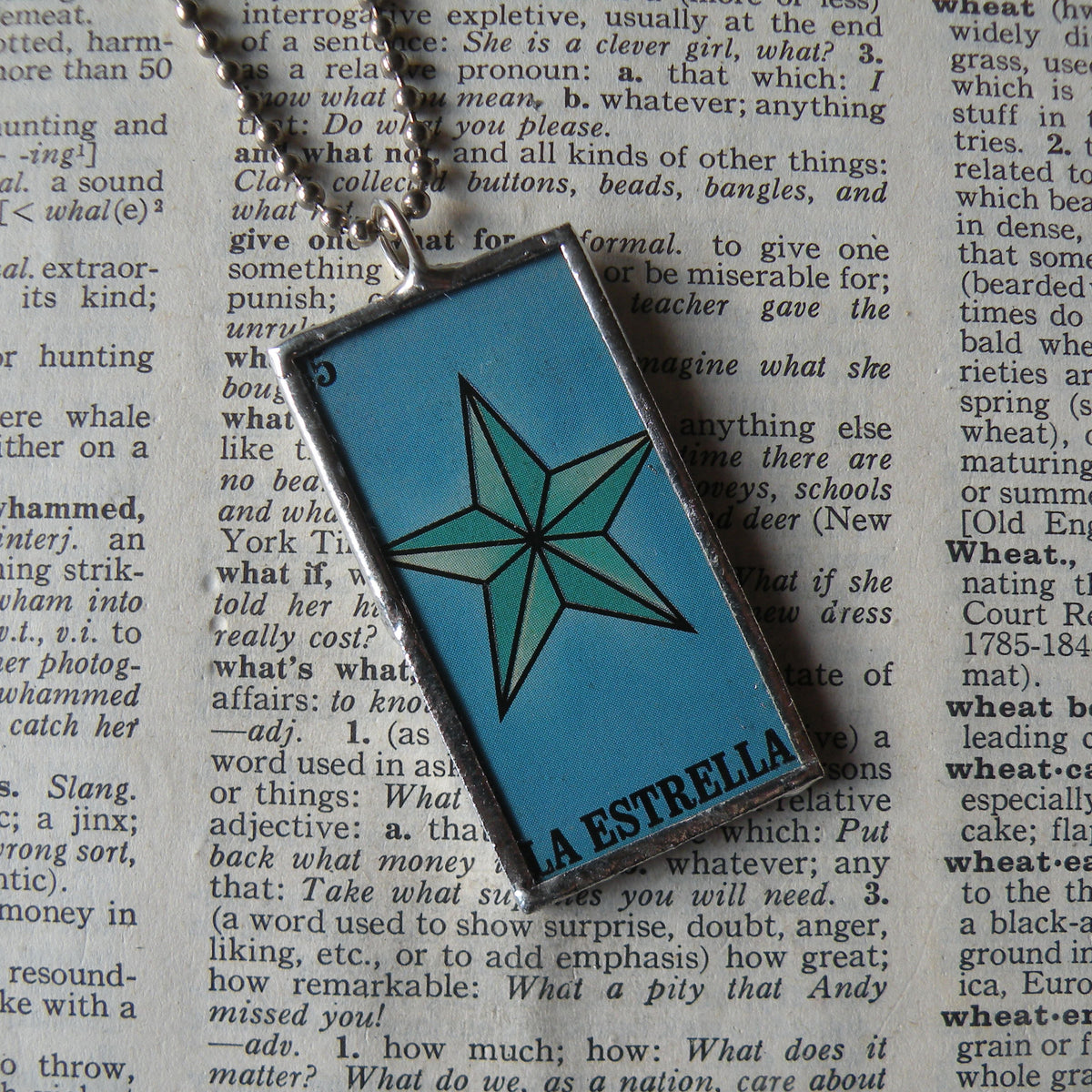 La Estrella star, La Escalera ladder, Mexican loteria cards up-cycled ...